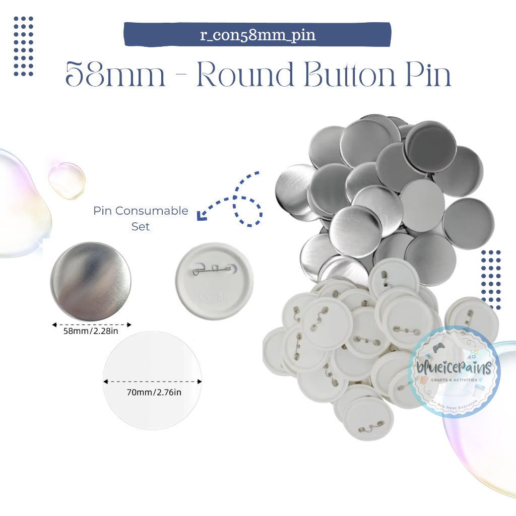 58mm Round Button Pin - Consumable [ONHAND] | Shopee Philippines