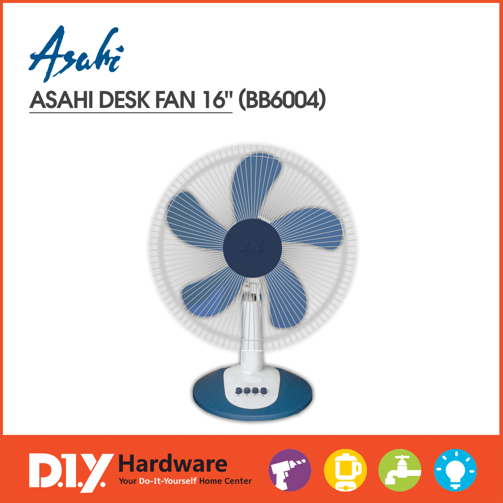 ASAHI by DIY Hardware Desk Fan 16" BB6004 | Shopee Philippines