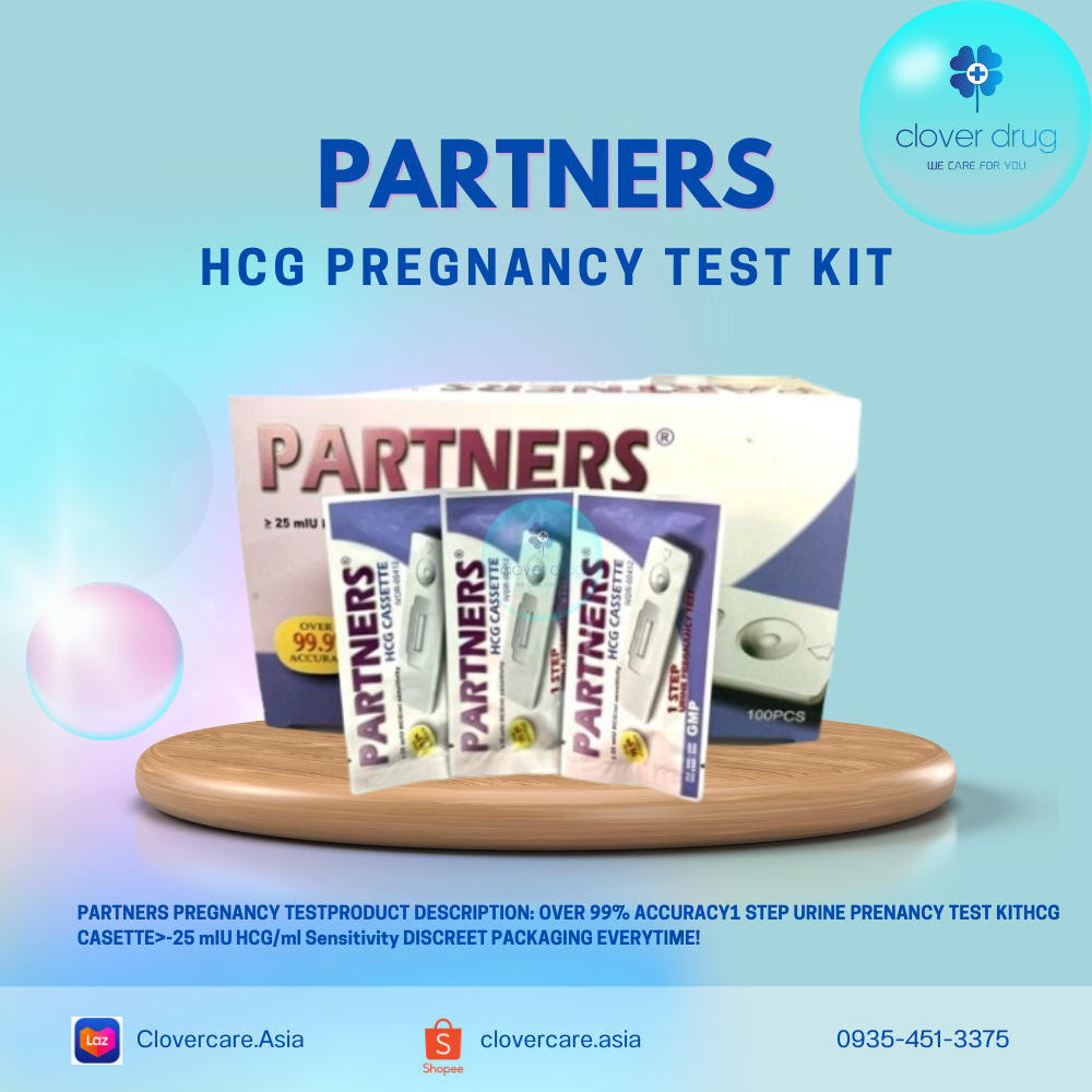PARTNERS HCG PREGNANCY TEST KIT (100 PCS/box) | Shopee Philippines