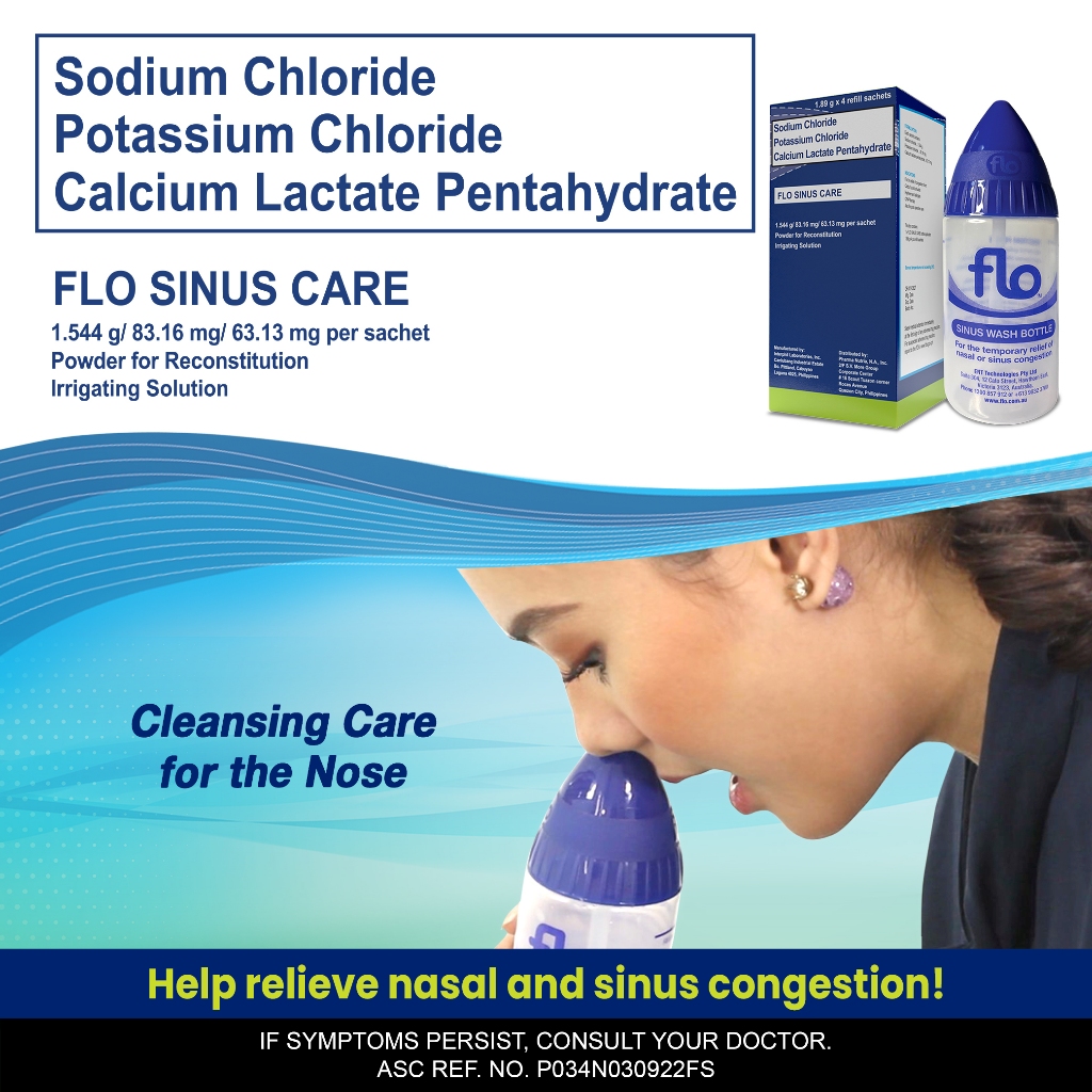 FLO Sinus Care Kit - Nasal & Sinus Irrigation Solution | Shopee Philippines