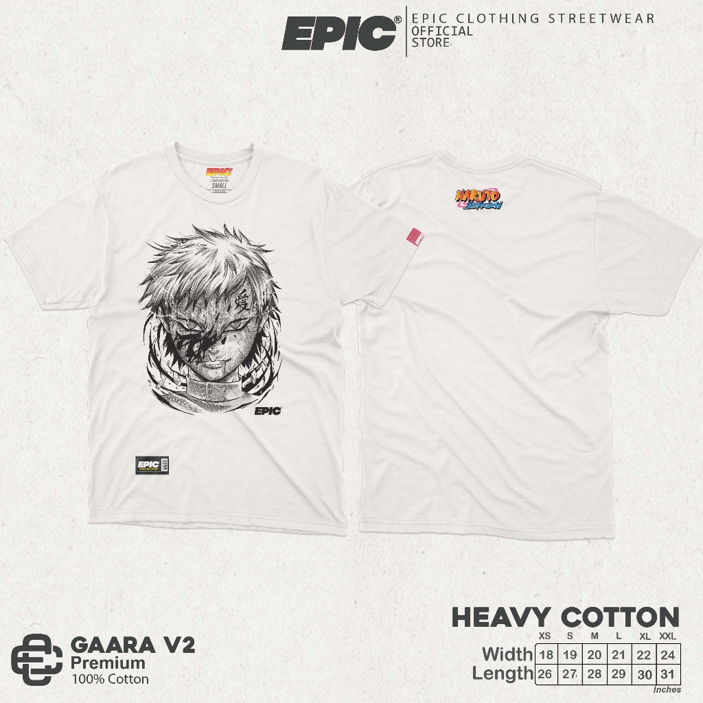 PREMIUM - GAARA - NARUTO - ANIME (100% Hybrid Cotton)-Epic Clothing ...