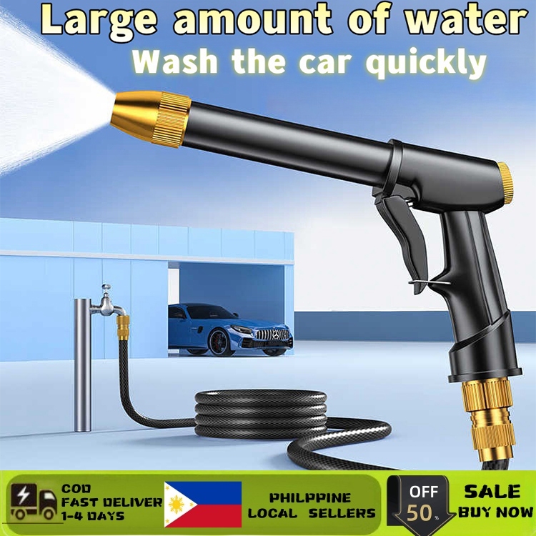 High Pressure Car Wash Sprayer Portable Water Gun Spray Gun with 15 10M ...