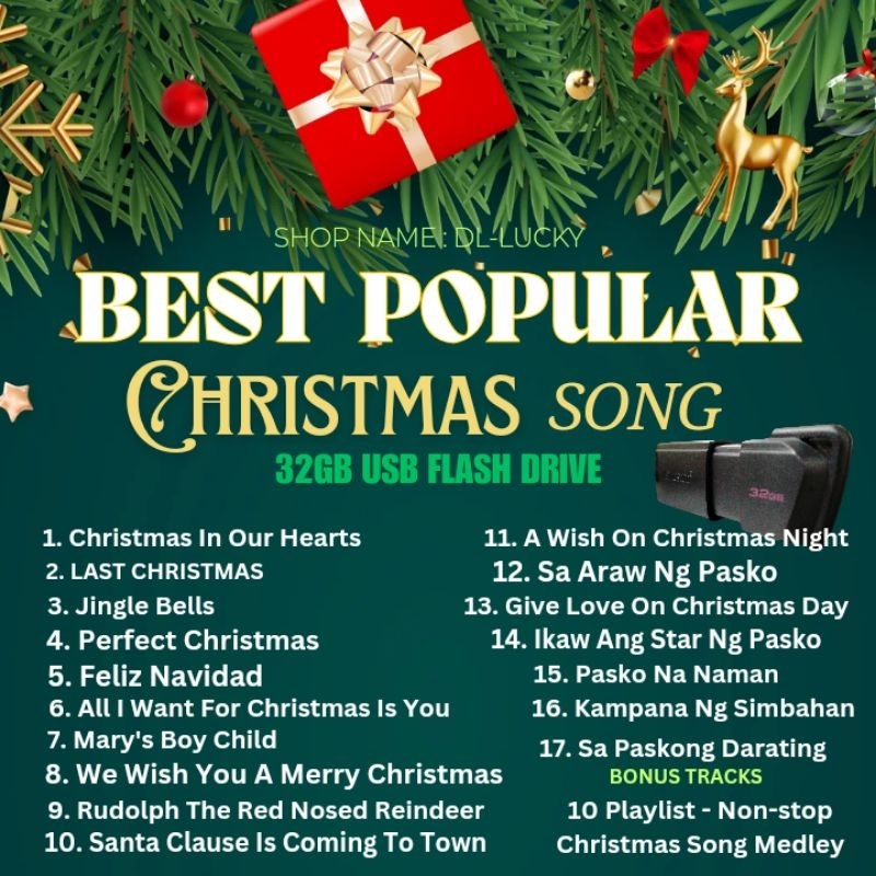 Best Popular Christmas Song Downloaded In Usb Flash Drive 32Gb Only ...