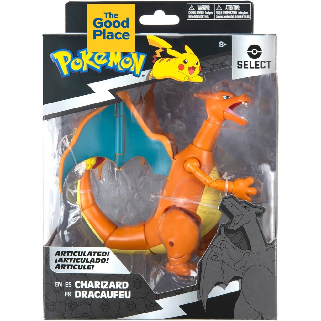 JAZWARES Pokemon Select Charizard Super-Articulated 6-Inch Figure With ...