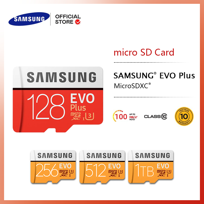 Samsung 1TB 512GB 256GB 128GB Micro SD Card Class 10 UHS-I U3 Memory ...