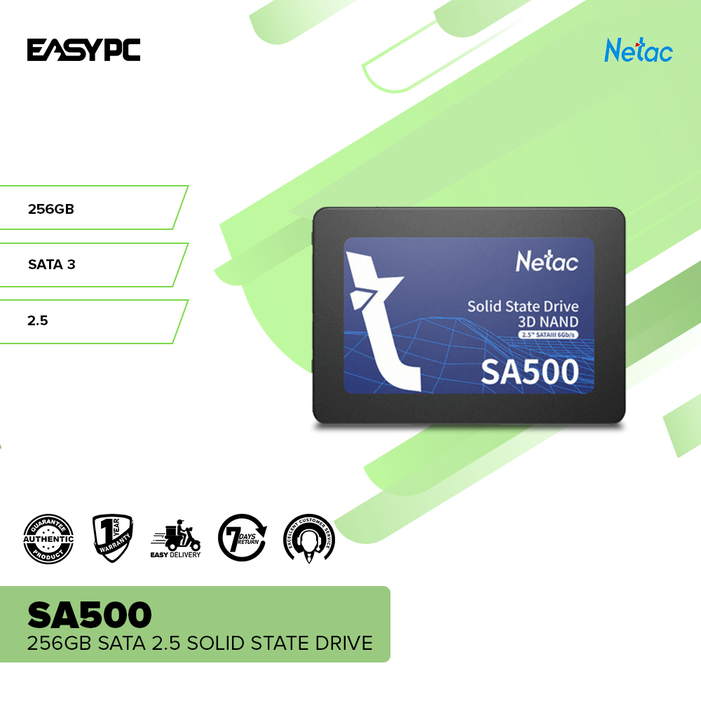 EasyPC | Netac SA500 256gb/1TB Sata 2.5 Solid State Drive | Shopee ...