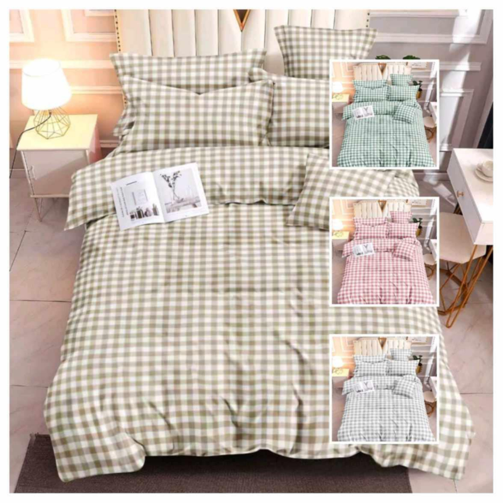 BEHOME | 3IN1 BEDSHEET Canadian Cotton CHECKERED Fully Garterized ...