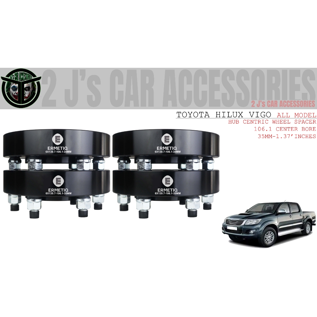 TOYOTA HILUX VIGO WHEEL SPACER/35MM 6X139.7 106.1 CENTER BORE/HUB ...