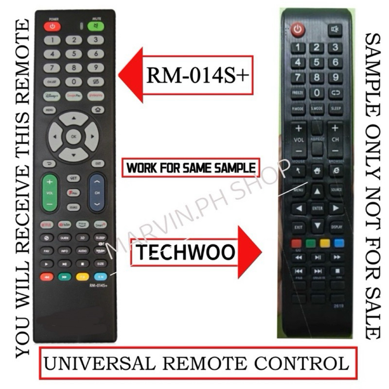ready to use Universal remote control for TECHWOO smart tv remote ...
