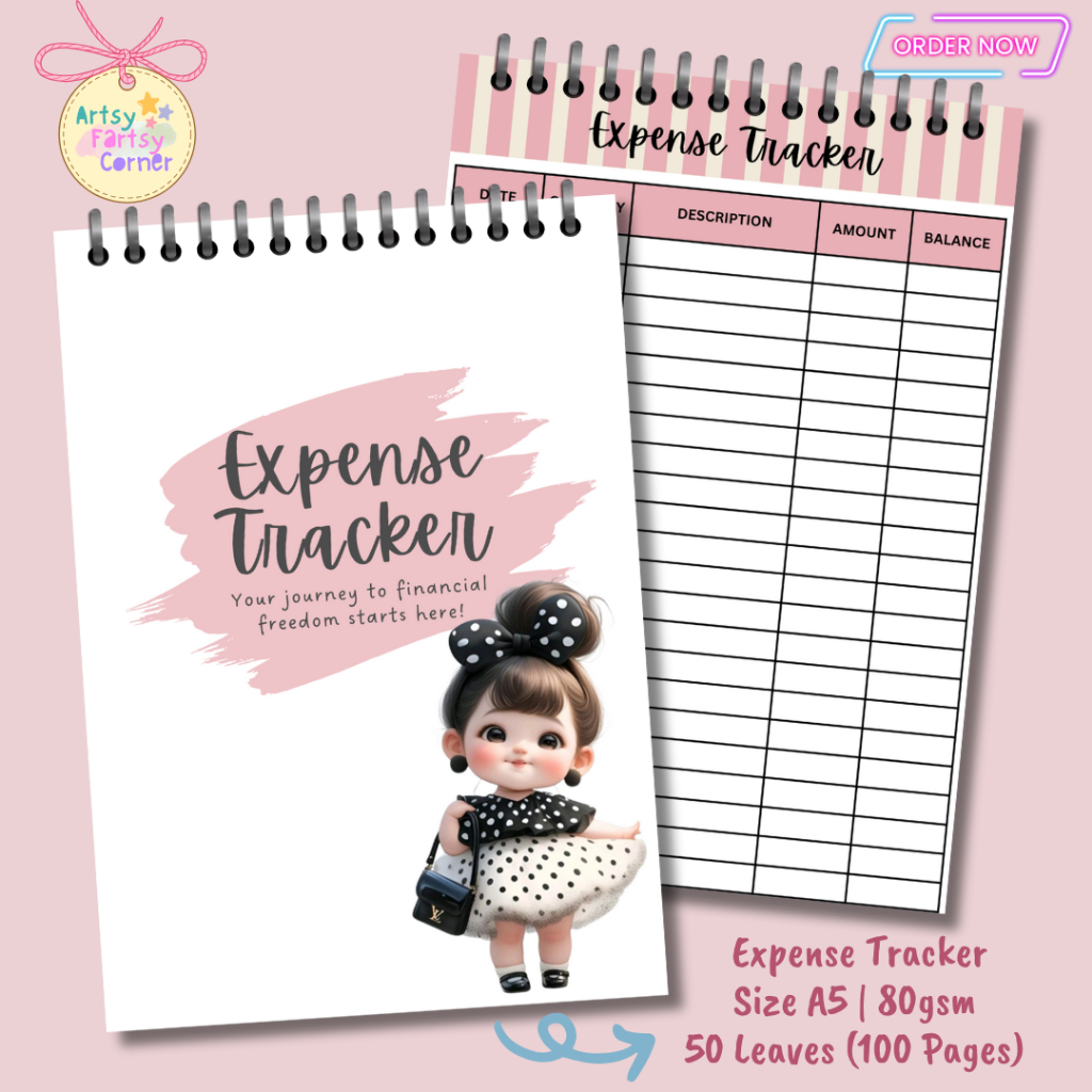 Expense Tracker Notebook | Personalized Customized Notebook | A5 Size ...