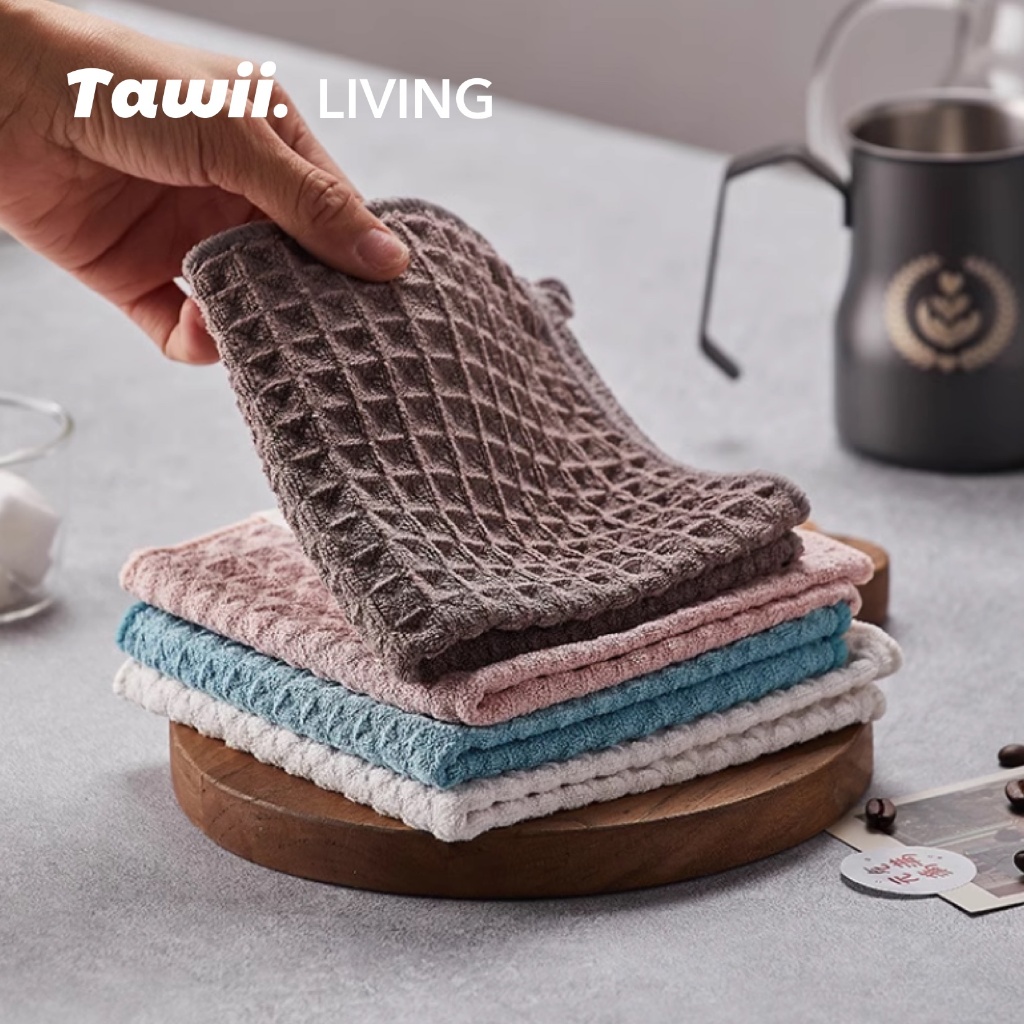Tawii. Absorbent Cleaning Rag washing dishes kitchen cloth coffee rag ...
