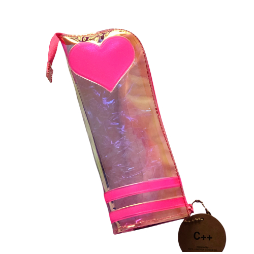 Holographic Pink Heart Pencil Case | Shopee Philippines