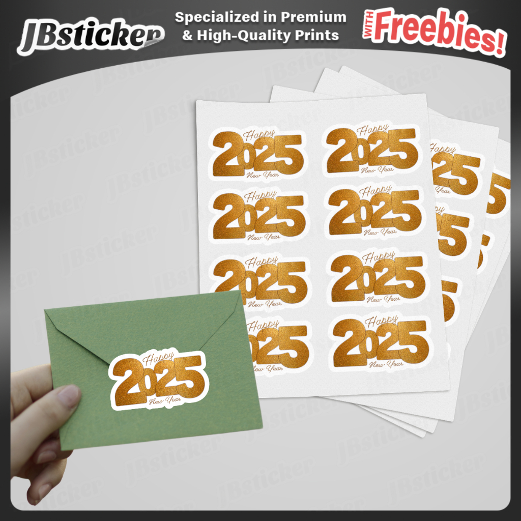 50pcs Happy New Year Stickers, New Year 2025 Stickers | Shopee Philippines