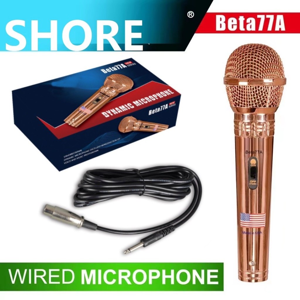 HTM SHORE BETA-77A Microphone Karaoke Dynamic Heavy Duty Wired Professional karaoke Microphone ...