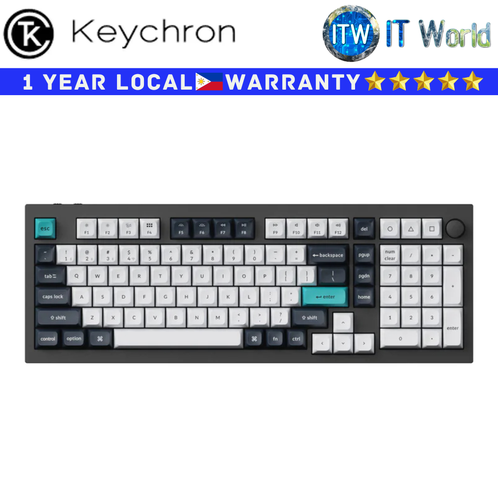 Keychron Wireless Mechanical Keyboard Q5 Max QMK/VIA Carbon Black Red ...