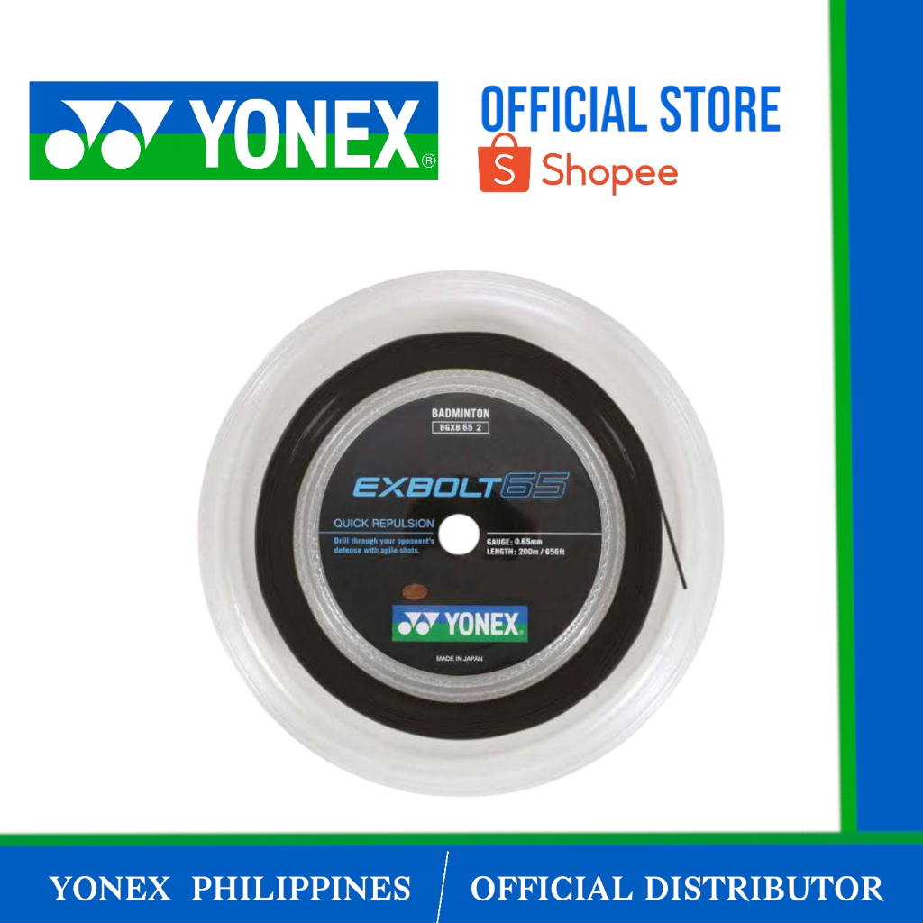 Yonex EXBOLT 65 Badminton Strings (PRE-CUT STRING FOR 1 RACQUET- NO ...