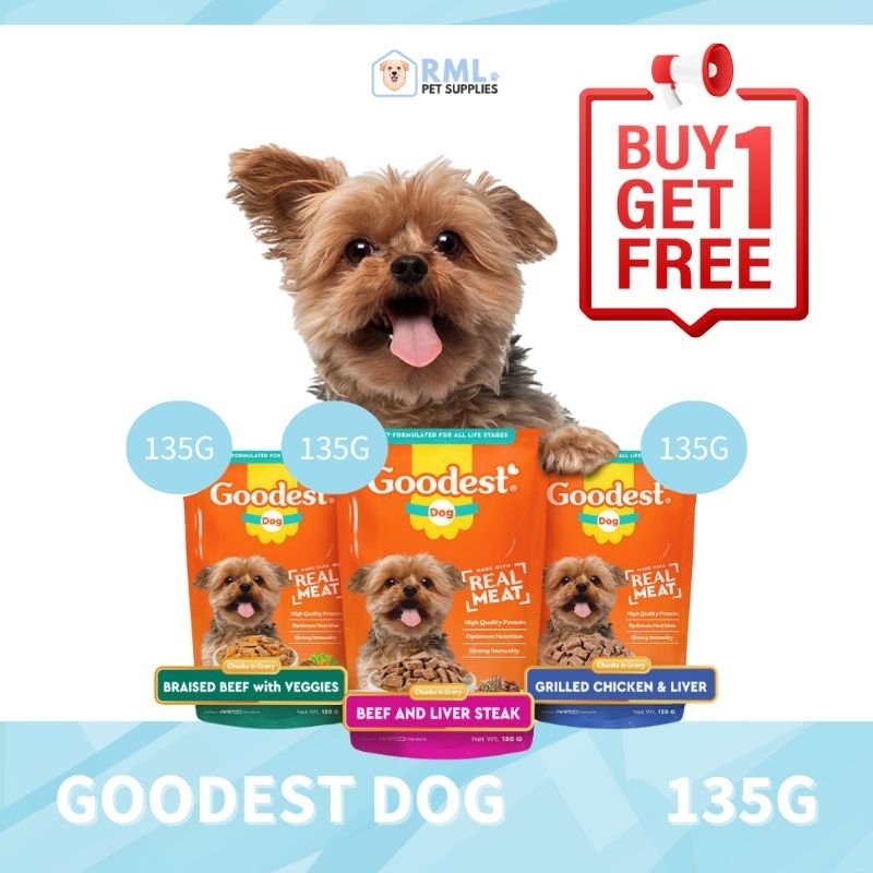 Goodest Dog Wet Food Grilled Chicken and Liver, Beef and Liver, Braised ...
