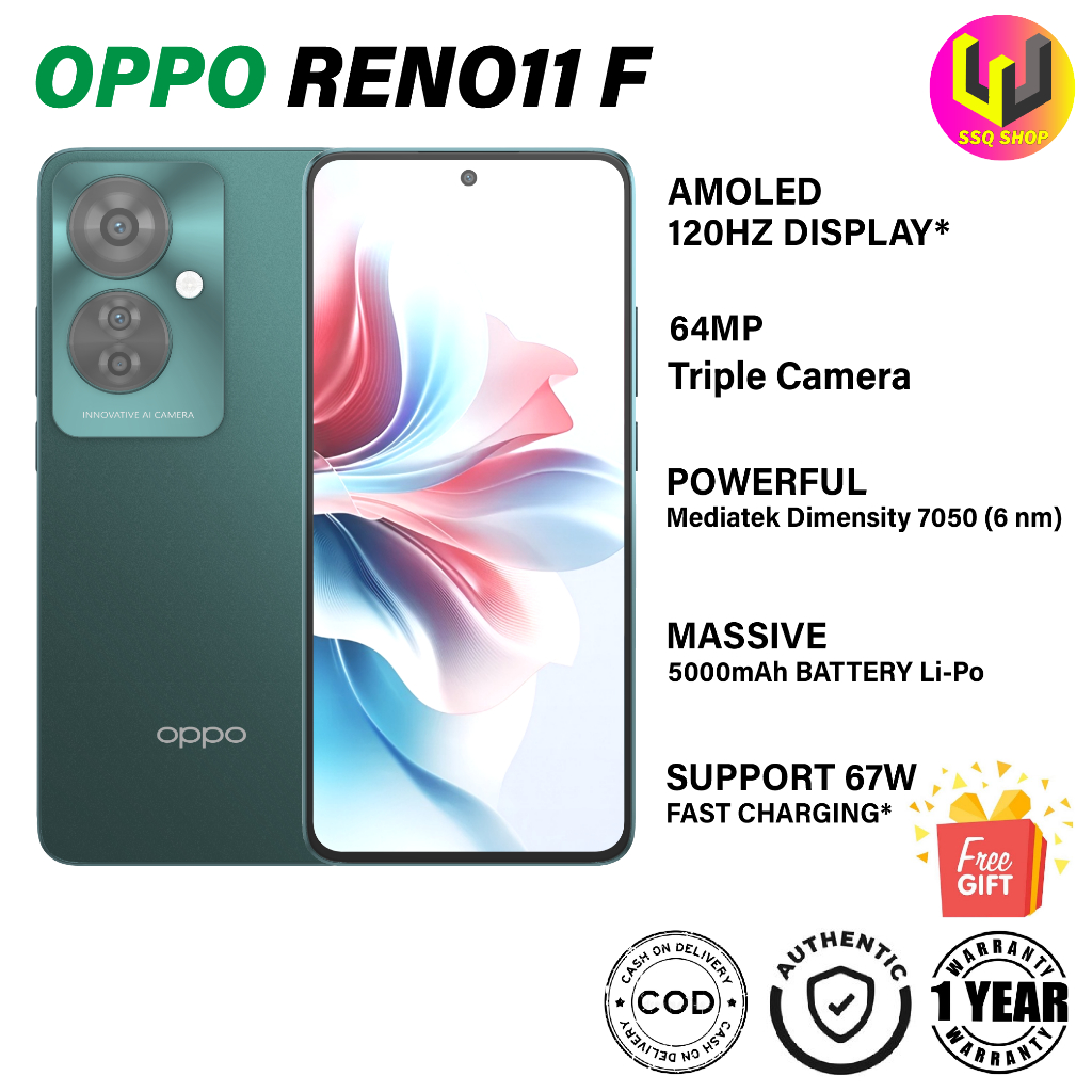 OPPO Reno11 F 5G | 64MP Ultra-Clear Triple Camera | 67W SuperVOOC Phone ...
