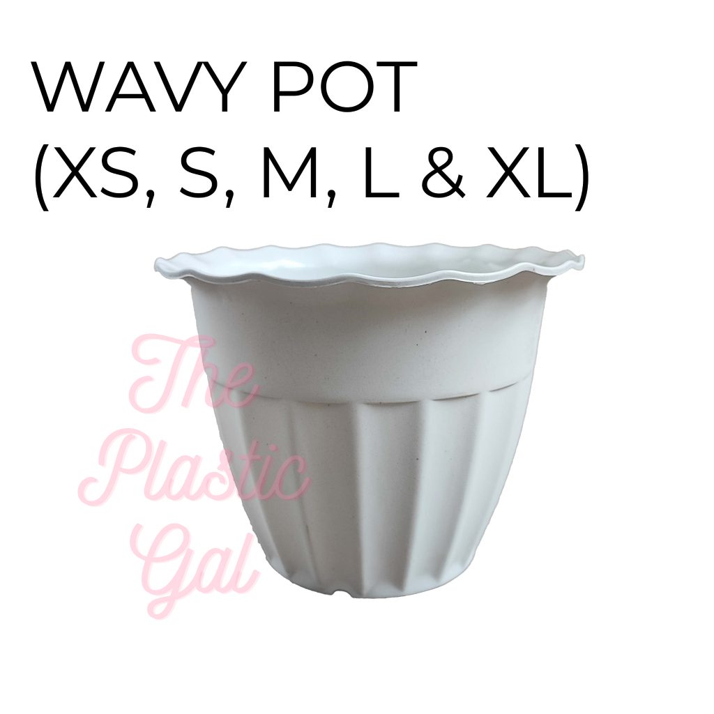 White Wavy Flower Pots (670 | 671 | 672 | 673 | 674) | Shopee Philippines