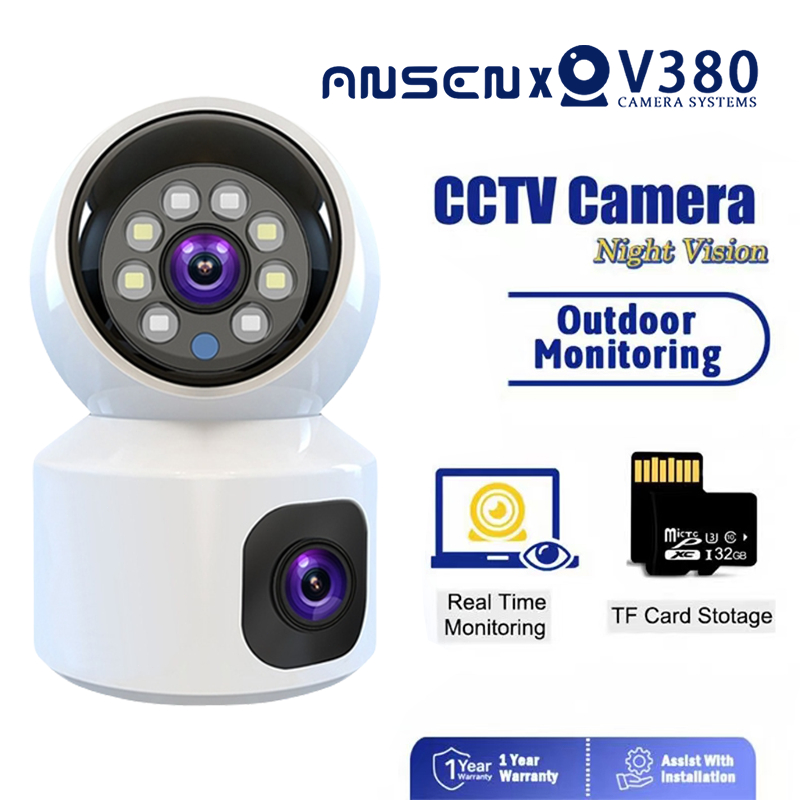 Ansen V380 Pro CCTV Camera 360 Dual Lens Auto Tracking Wireless WiFi ...