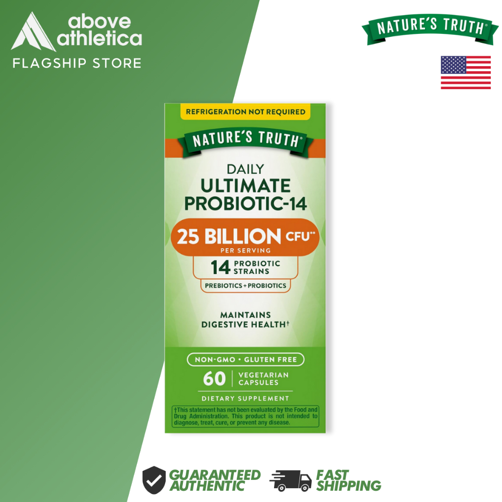 Nature's Truth Ultimate Probiotic-14 25 Billion CFU - 60 Capsules | 14 ...