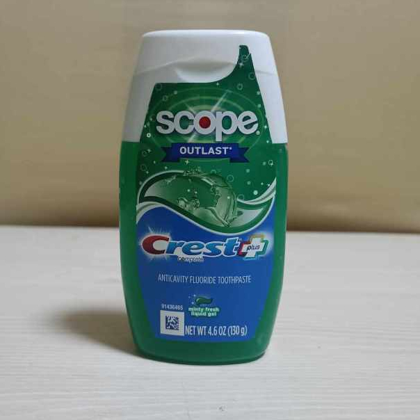 Crest Plus Scope Outlast Liquid Gel Toothpaste, 4.6 oz (130g) | Shopee ...