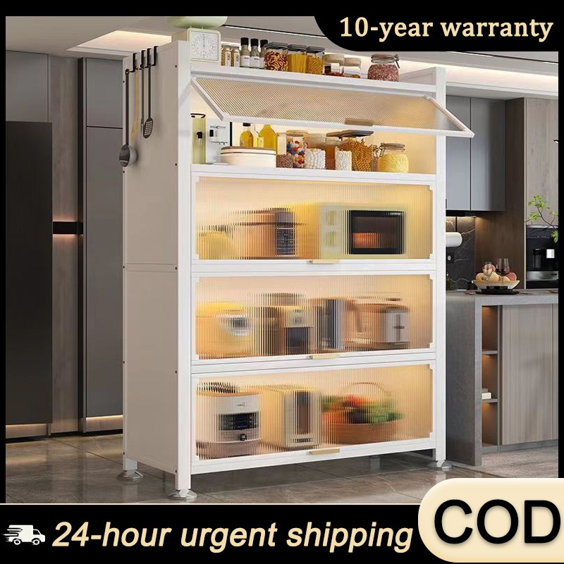 Kitchen storage cabinet floor-standing multi-layer storage cabinet ...