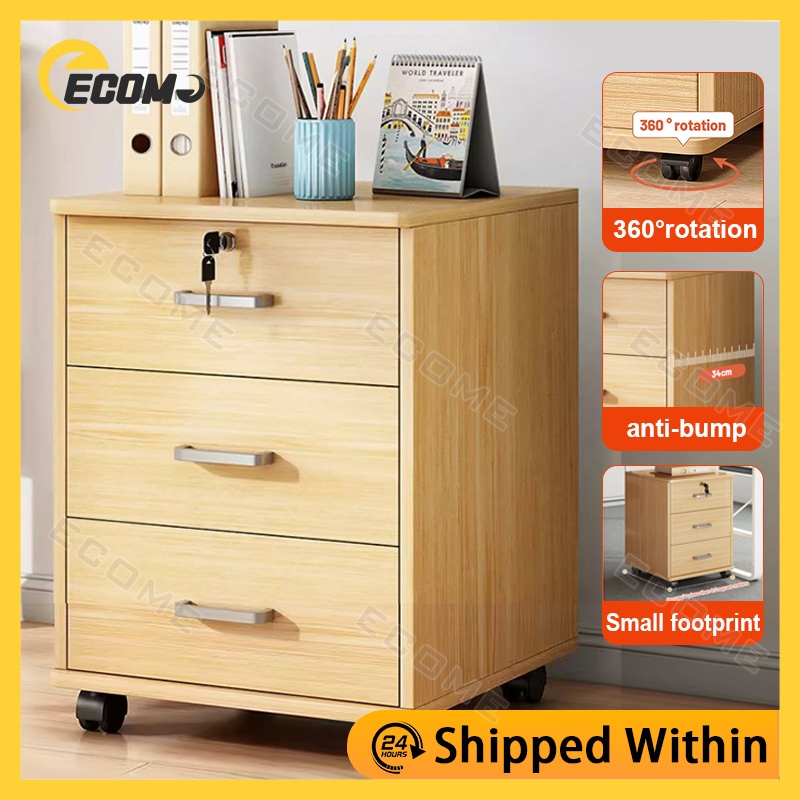 Upgraded Large Capacity Drawers Wood/White with Lock and universal ...
