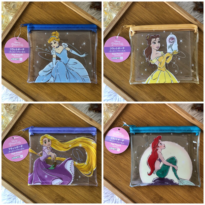 Disney Princess Cinderella Belle Rapunzel Ariel Vinyl Pouch Coin Purse ...