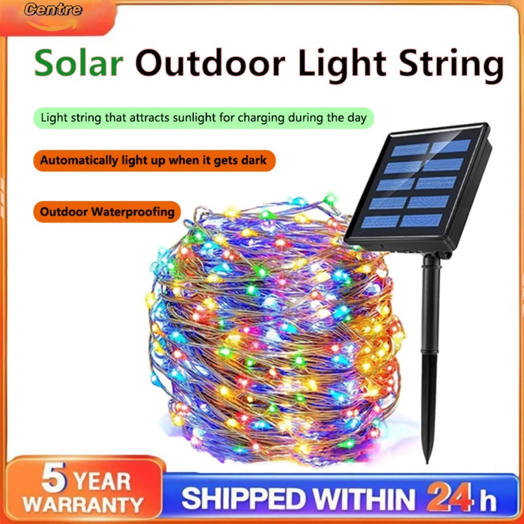 Solar Lights 7/12/22M Outdoor Waterproof 8 Modes Fairy String Lights ...