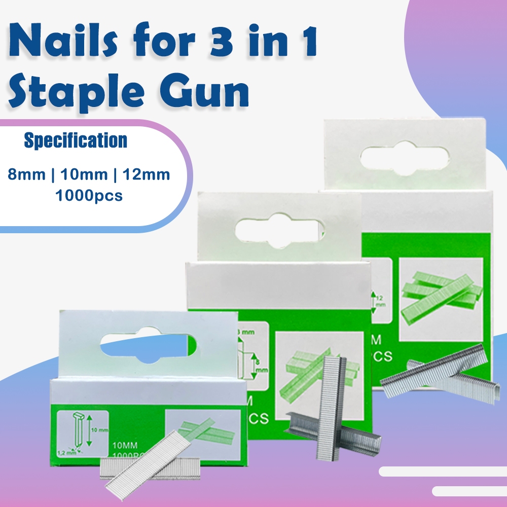 Tacker Gun Nails N-Type / U-Type / T-Type Nails for 3in1 Staple Gun ...