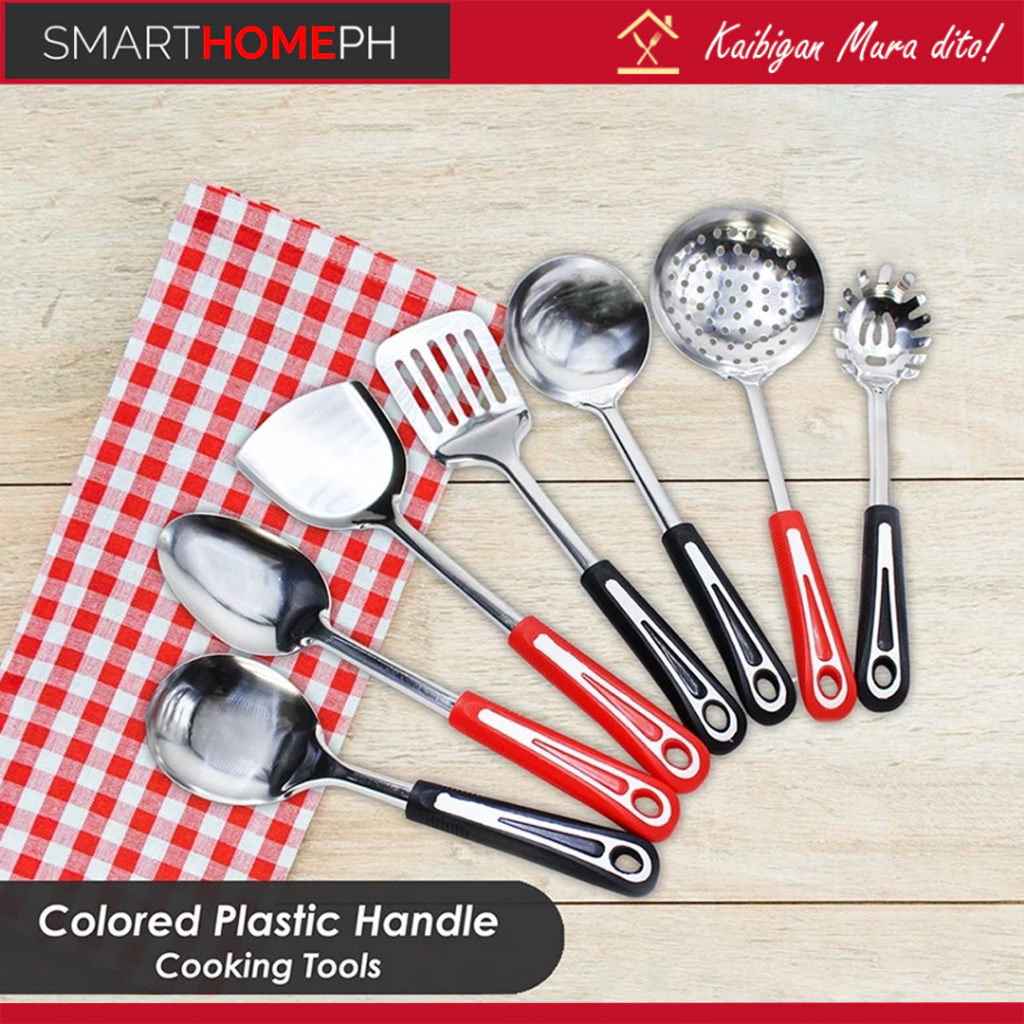 Colored Plastic Handle Cooking Utensils( Random Color) kitchen tools ...