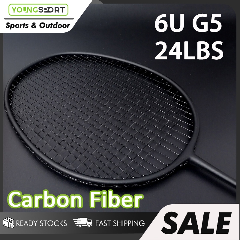 6U G5 24LBS Badminton Racket Original Training Single Carbon Firber Rod ...