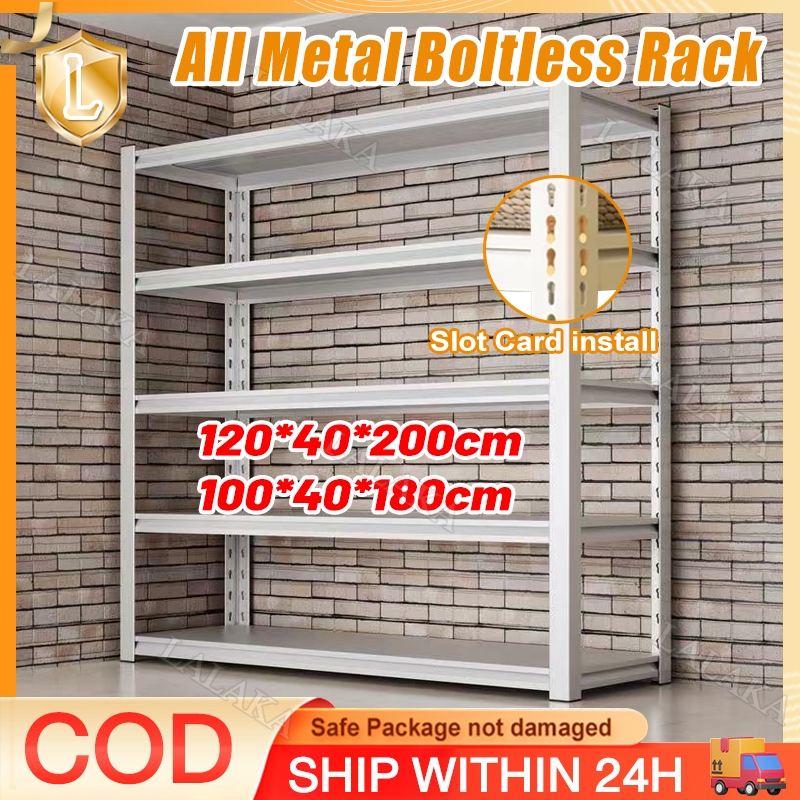 6 Layer Metal Rack Steel Self Heavy Duty Organizer Shelves Boltless ...