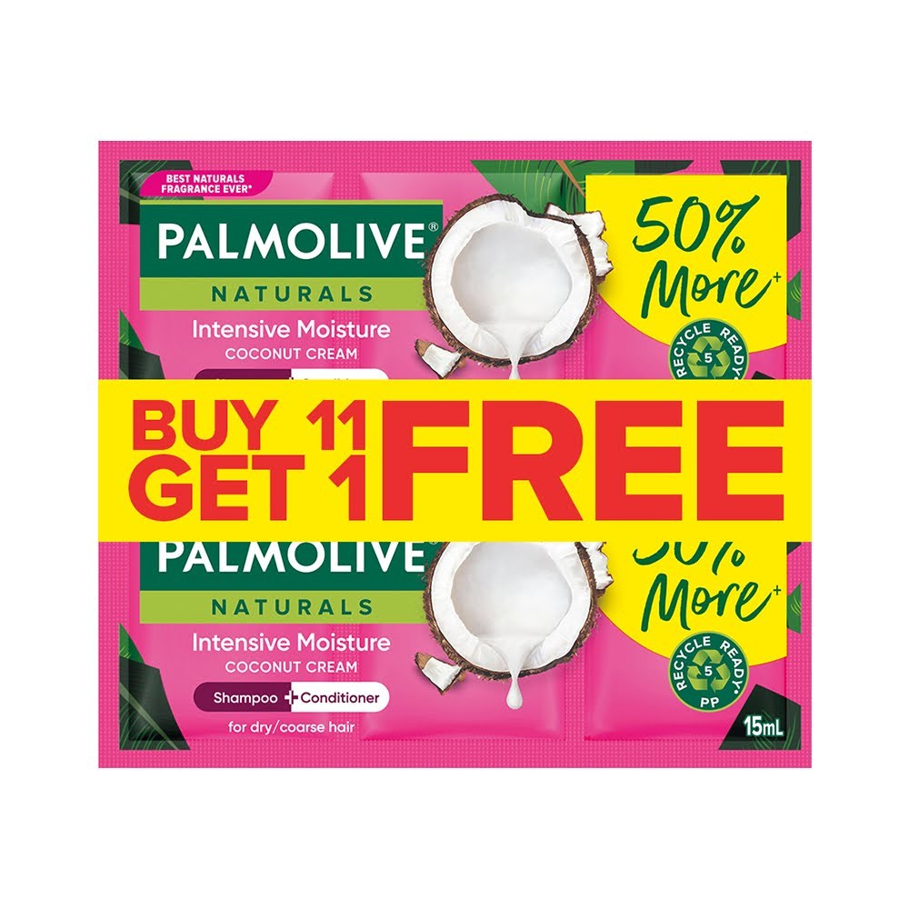 Palmolive Naturals Shampoo Intensive Moisture (pink) 15ml 11+1 | Shopee ...