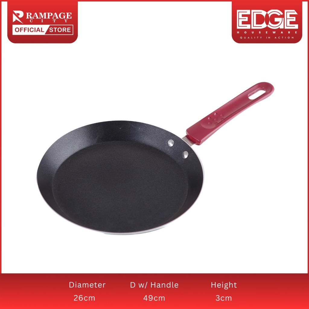 Edge Professional Aluminum Flat Non-stick Frying Pan 22CM & 26CM ...
