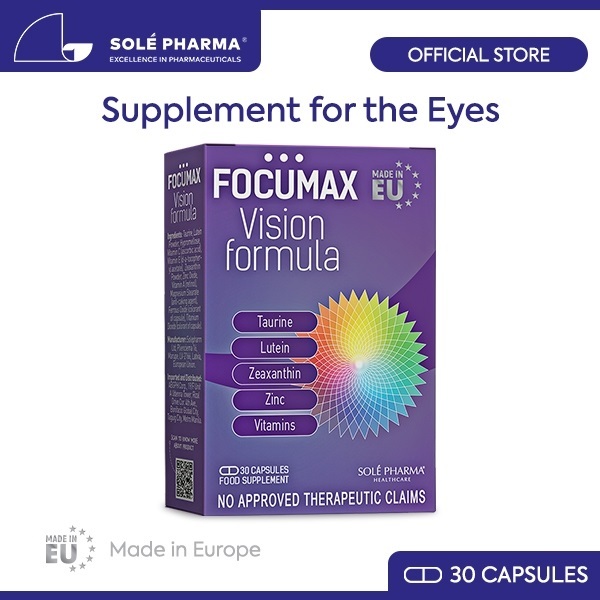 Focumax Vision Formula Premium Food Supplement by 30 capsules/Box ...