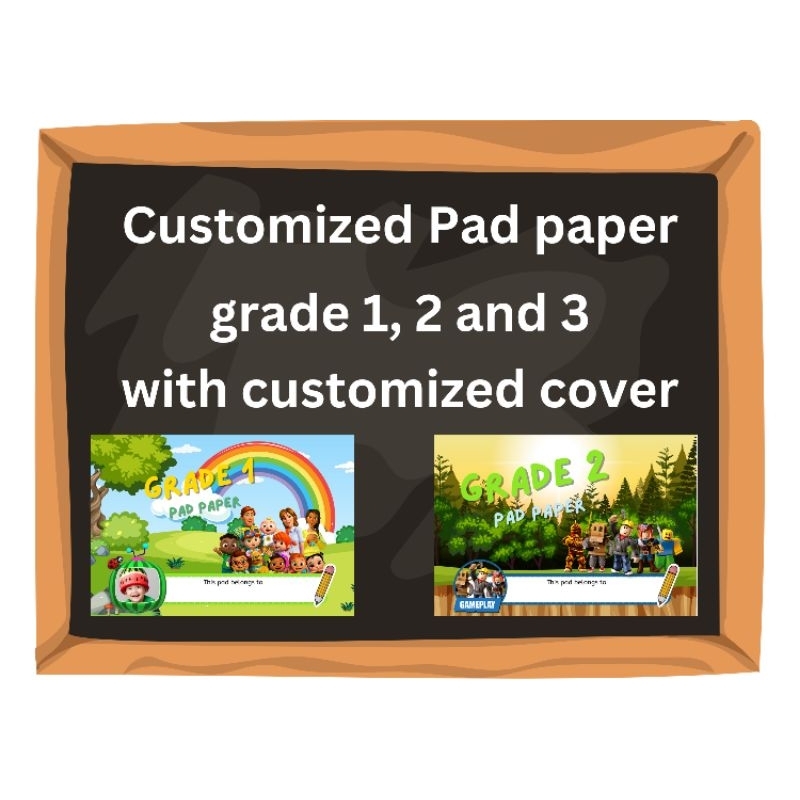 Customized Pad Paper For Grade 1, 2 and 3 (50 leaves) with cover design ...