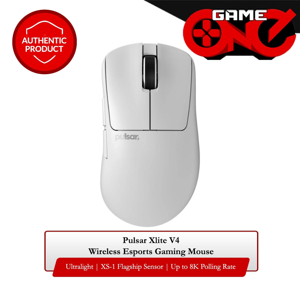 Pulsar Xlite V4 Ultralight Wireless Esports Gaming Mouse White - Medium ...