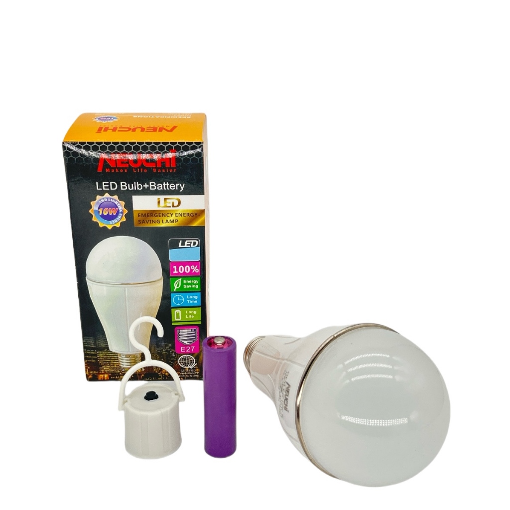 Emergency Light Rechargeable Bulb LED Lamp with Battery and Hook 10w ...