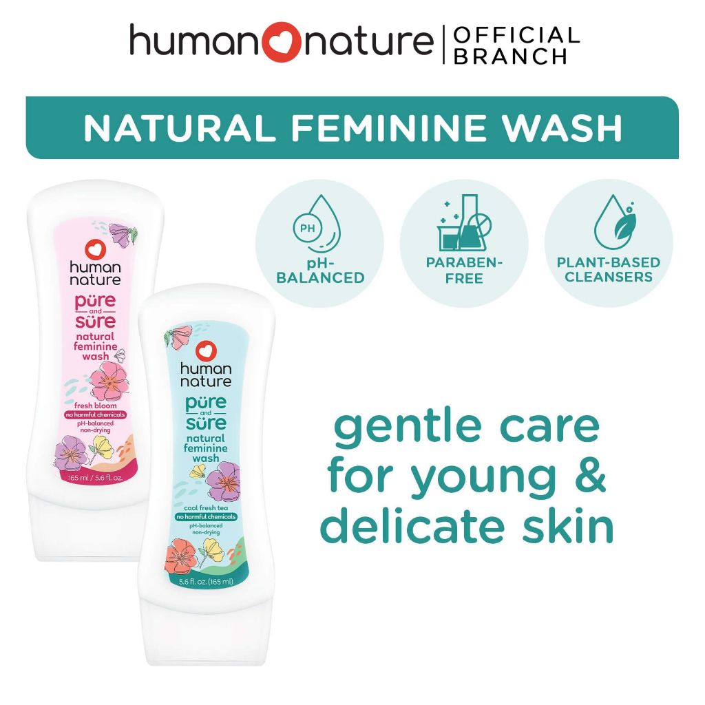 Human Nature 165ml Pure and Sure Feminine Wash Cool Fresh Tea | Shopee Philippines