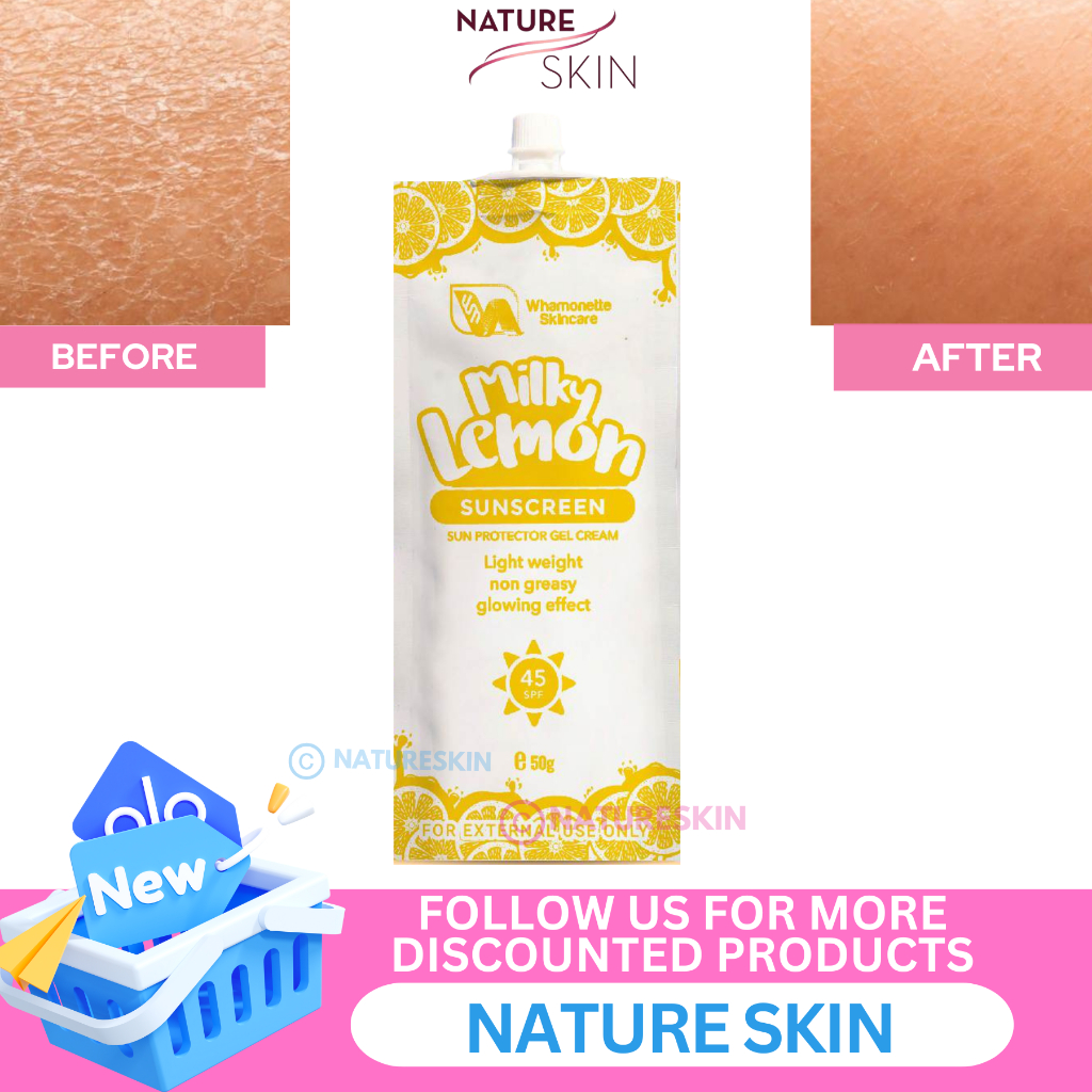 Whamonette | Milky Lemon Sunscreen 50g |45 spf | Light weight | Non ...