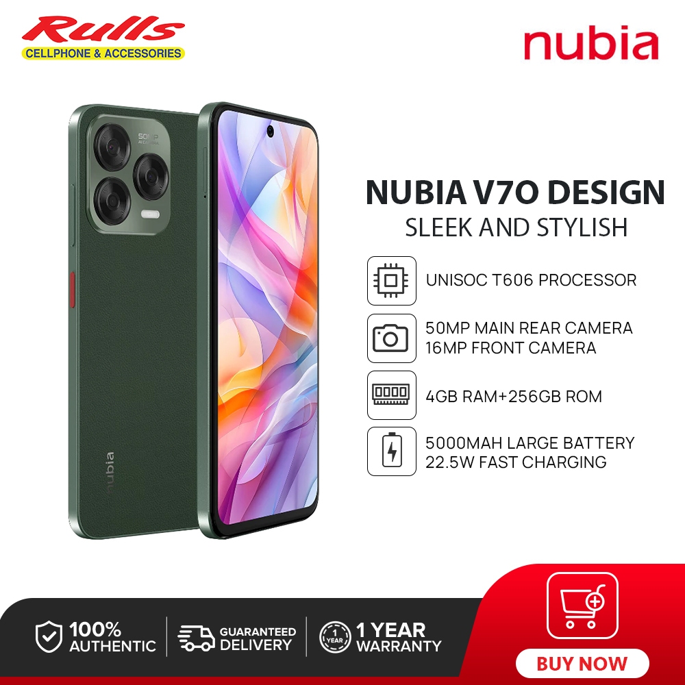 Nubia V70 Design Smartphone | 4GB+256GB | 50MP AI Camera | 6.7-inch ...