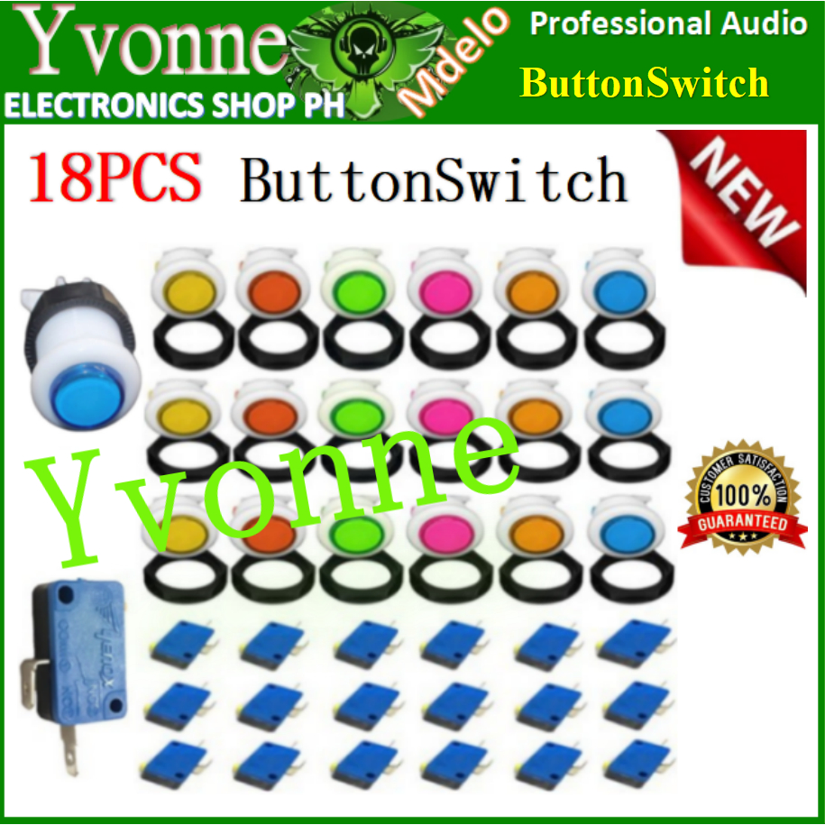 Yvonne shop 18Pcs Push Buttons with micro switches for Videoke Set ...