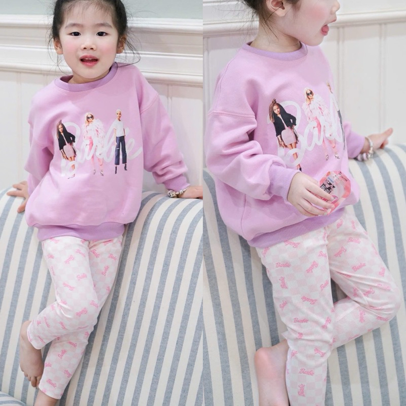 OOTD Terno Barbie Tracksuit & Leggings “B” (1-6 y/o) | Shopee Philippines