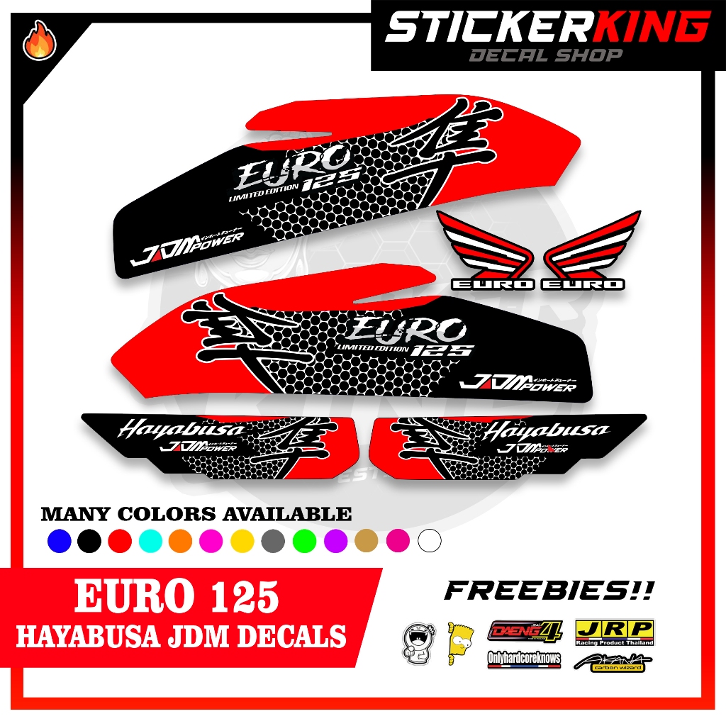 Euro 125 Hayabusa JDM Decals with Freebies Stickers Thailand Indo ...