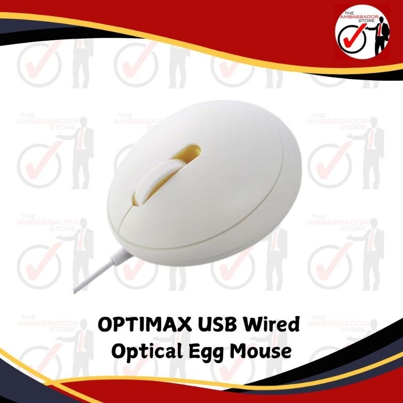 OPTIMAX USB Wired Egg Shape Optical Mouse for PC & Laptop | Shopee ...