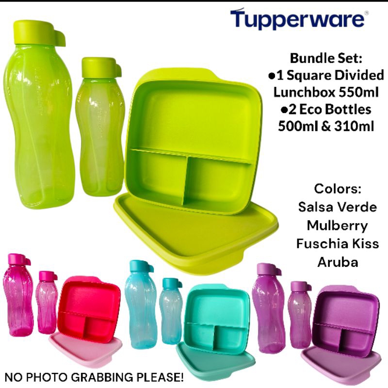 Tupperware Bundle Set( Lunchbox & Eco Bottles) | Shopee Philippines