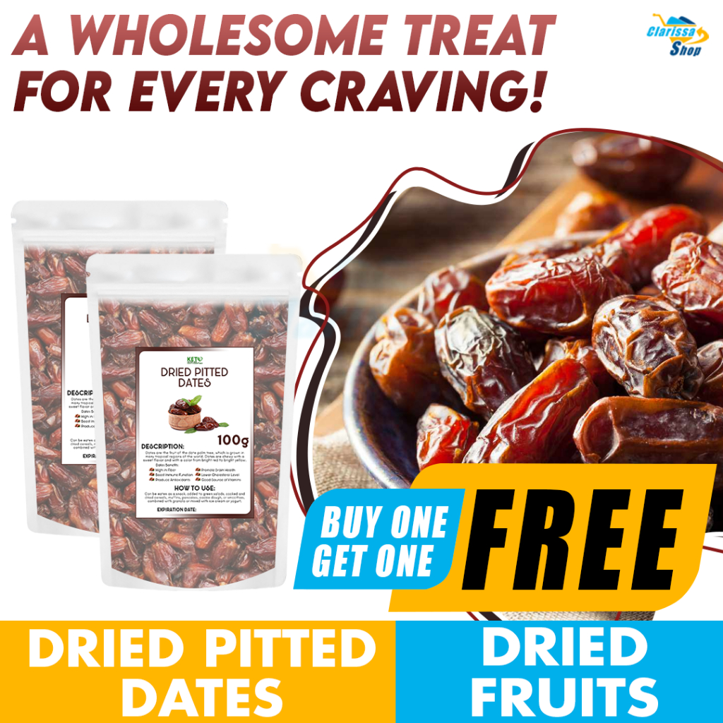 BUY 1 TAKE 1 Dried Pitted Dates 100g | Shopee Philippines