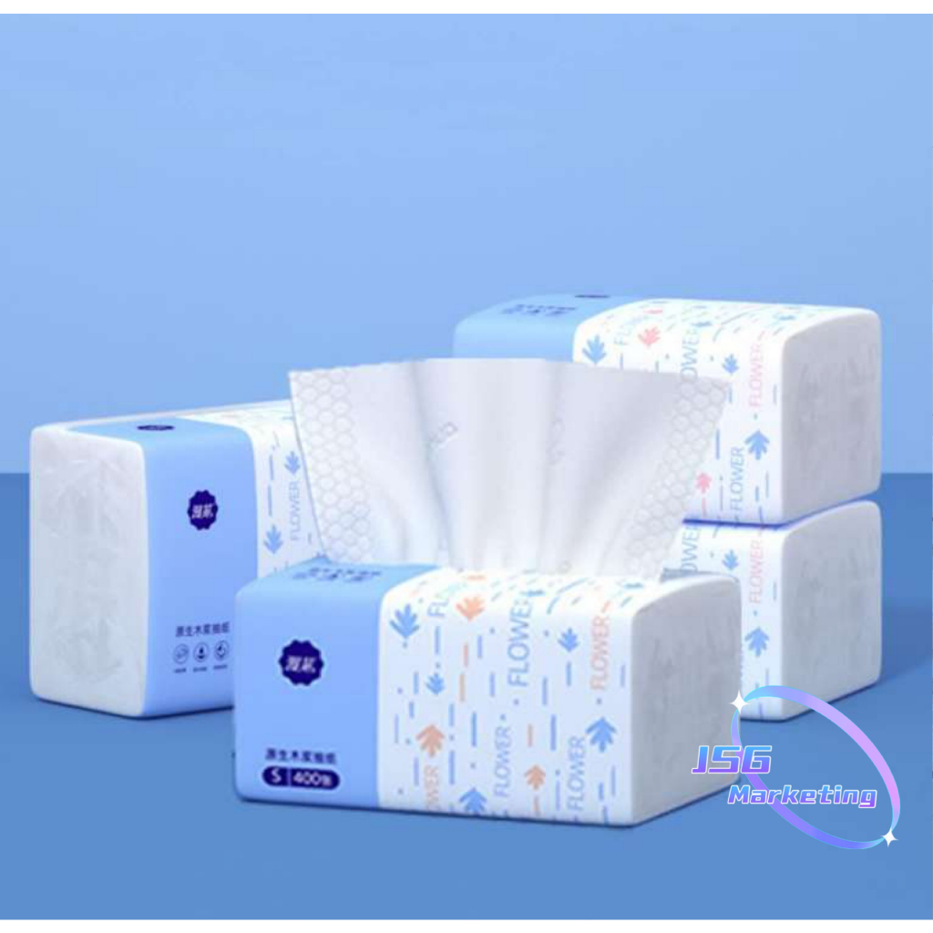 400 Sheet Small Soft Facial Tissue Toilet Paper Disposable Napkin White ...